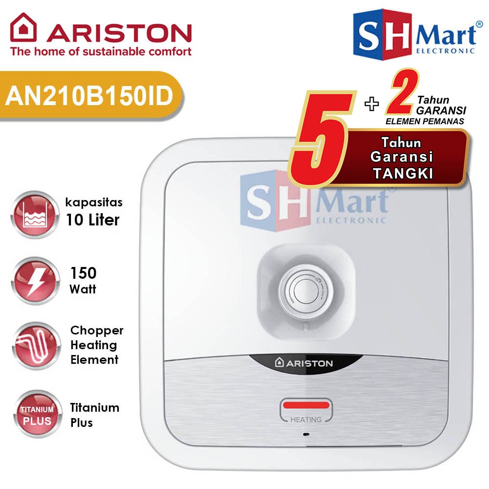 Jual WATER HEATER LISTRIK ARISTON 10 LITER AN2-10B / AN2 10B GARANSI ...
