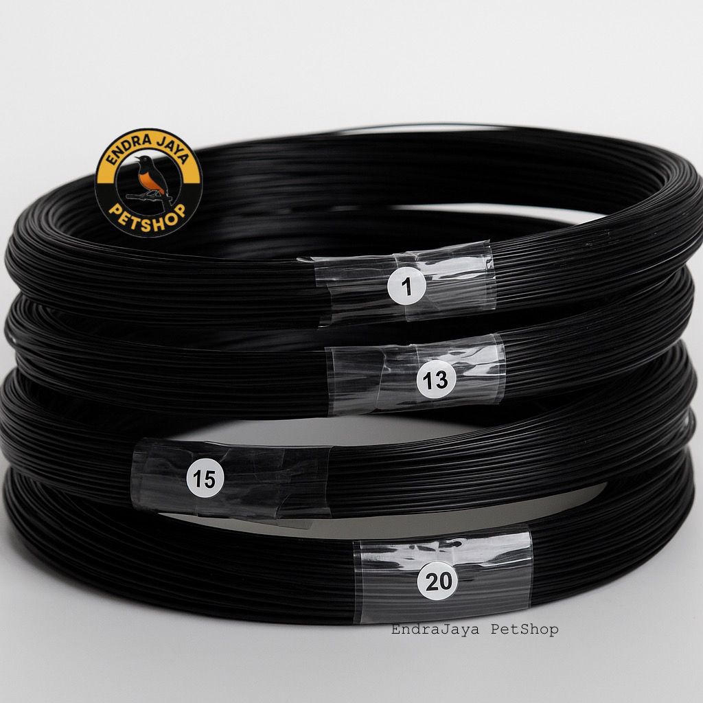 Jual RUJI FIBER HITAM 1MM 1.3MM 1.5MM 1.8MM 2MM RUJI SANGKAR BURUNG ...