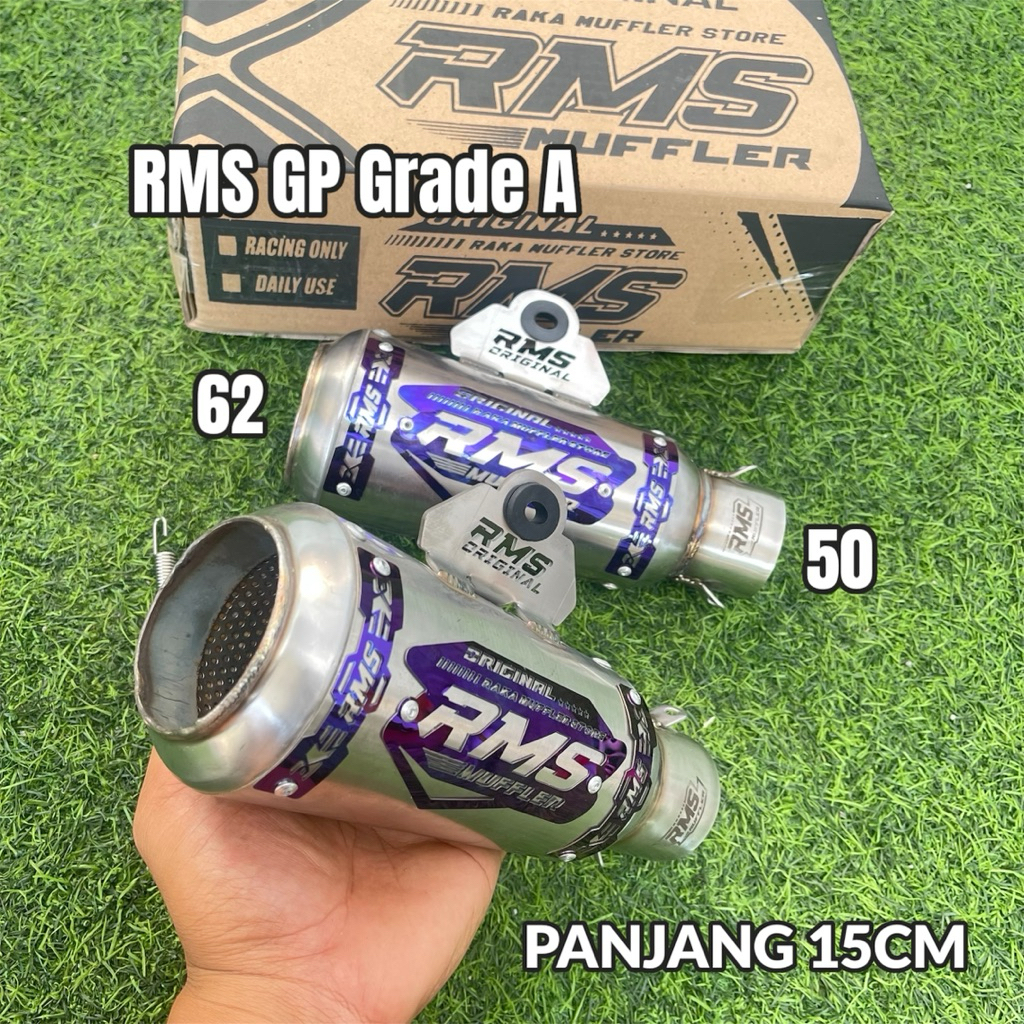Jual SLINCER KNALPOT RMS GP GRADE A P15CM EMBLEM LIST UNGU TITANIUM FRE ...