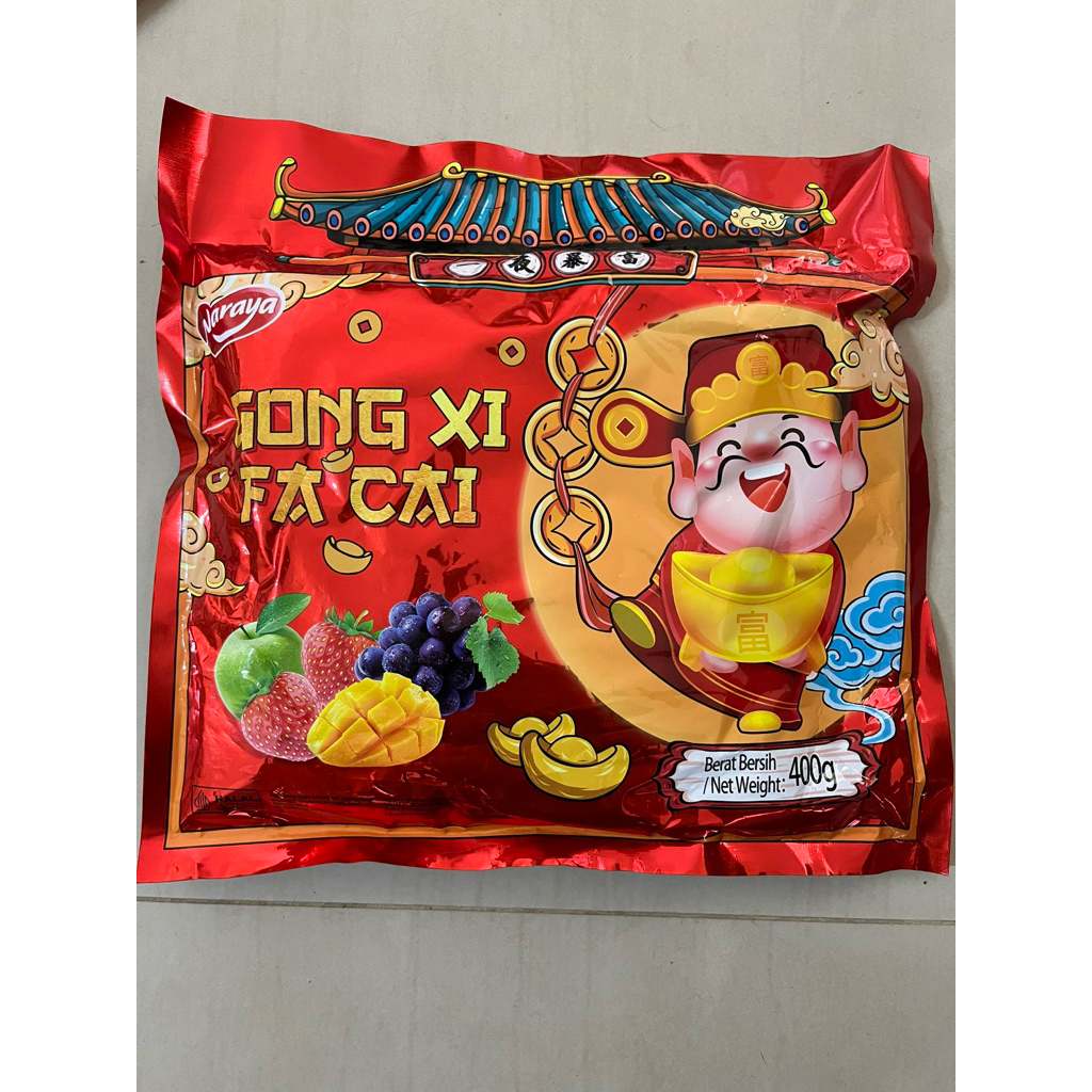 Jual naraya gong xi fa cai candy assorted permen lunak 400 GR Halal ...