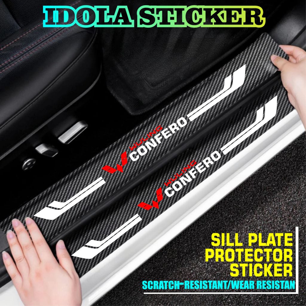 Jual Sticker Carbon Mobil WULING CONFERO Pelindung Pintu sticker ...