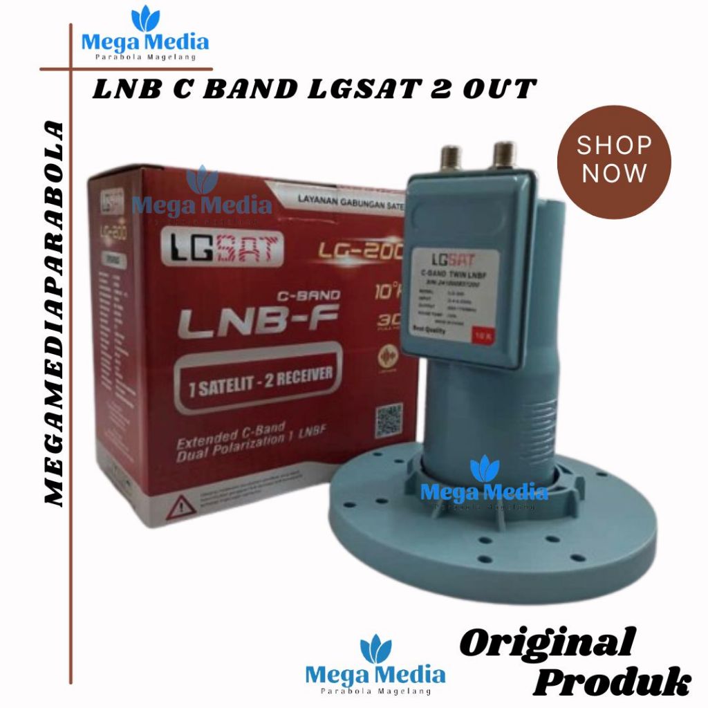 Jual LNB Parabola Jaring C Band LgSat 1-2 TV Plus Bracket Peka Sinyal ...