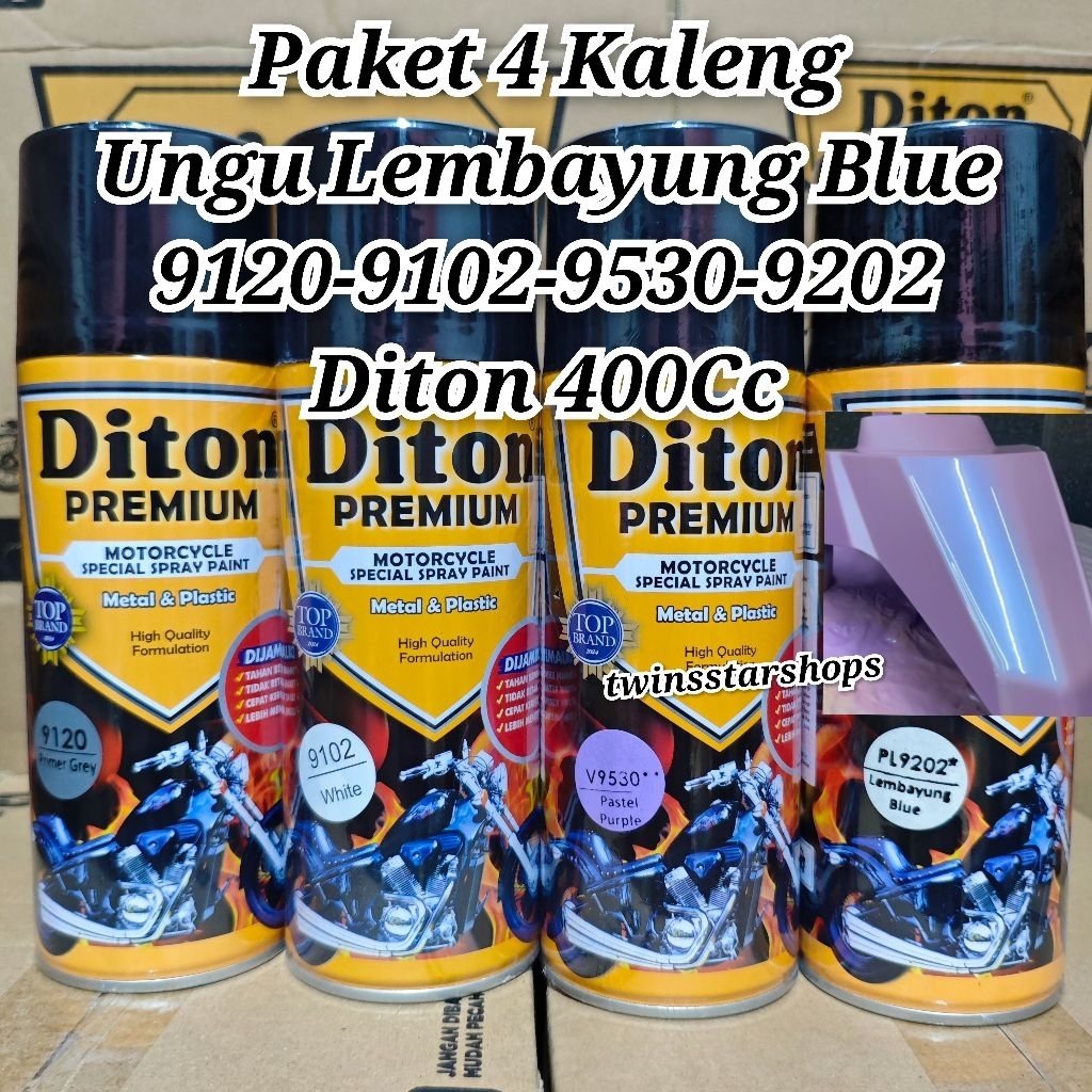 Jual Pilok Pilox Pylox Cat Diton Premium Paket 4 Kaleng Ungu Lembayung ...