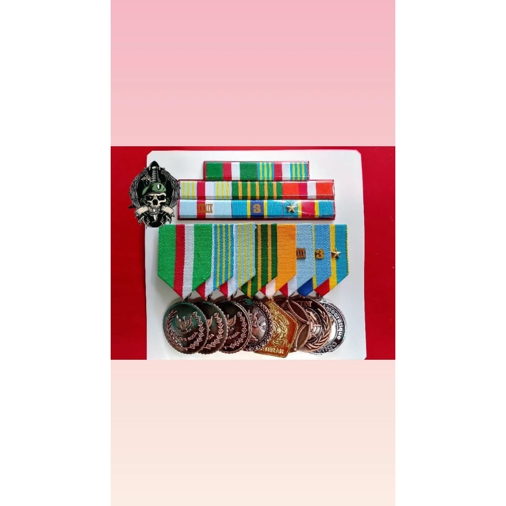 Jual SATYALENCANA PDH-PDU TNI 9 PITA DAN 9 MENDALI CUSTOM | Shopee ...