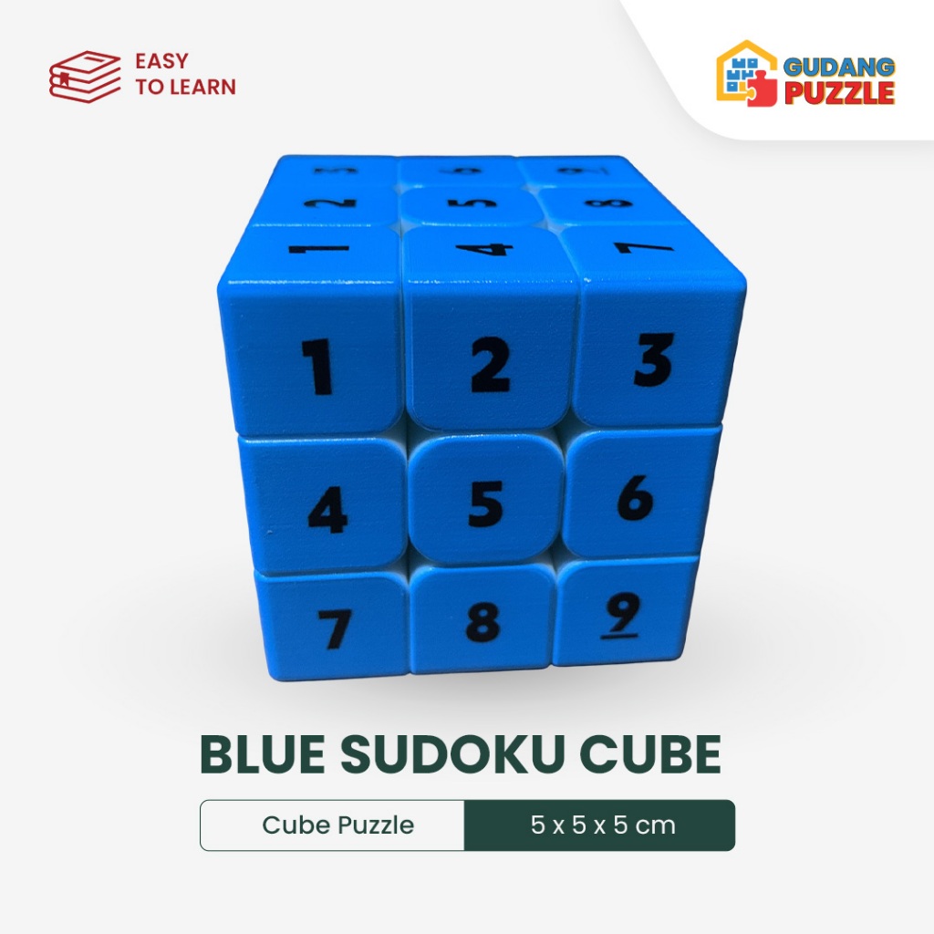 Jual Cube 3x3 Sudoku Blue - 3D Puzzle Cube Mainan Edukasi Anak | Shopee ...