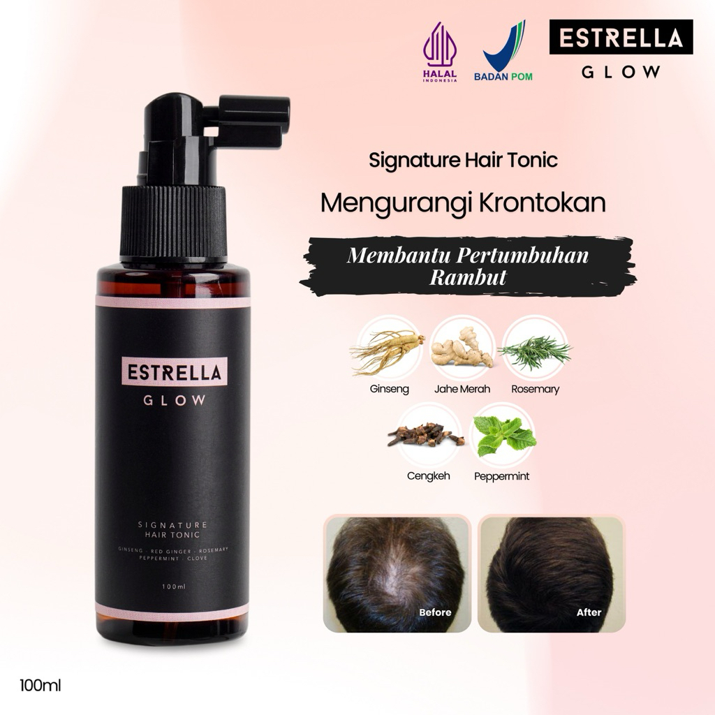 Jual NO Box - Estrella Glow Signature Hair Tonic 100ml . Serum Anti ...