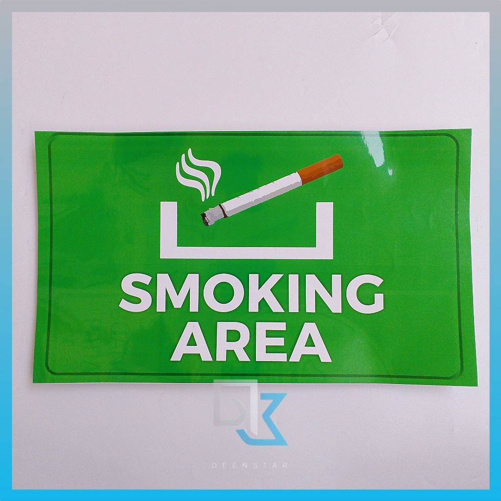 Jual Stiker Smoking Area - Area Bebas Merokok - Stiker Vinyl | Shopee ...