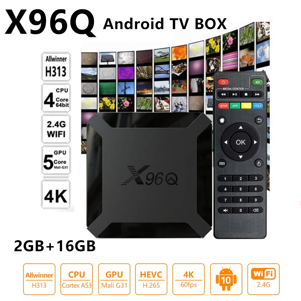 Jual X96Q Android 10.0 Smart TV Box 2GB | 16GB Android 4K UHD WiFi HDMI ...