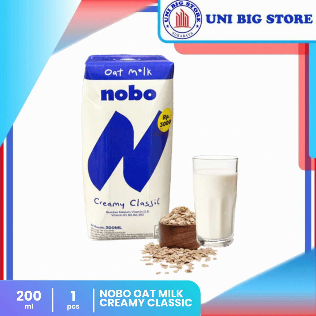 Jual Nobo Oat Milk Creamy Classic Susu Oat Oatmilk 200 ml | Shopee ...