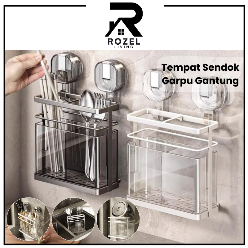 Jual ROZEL Tempat Sendok Garpu Gantung Estetik Kualitas Tinggi ...