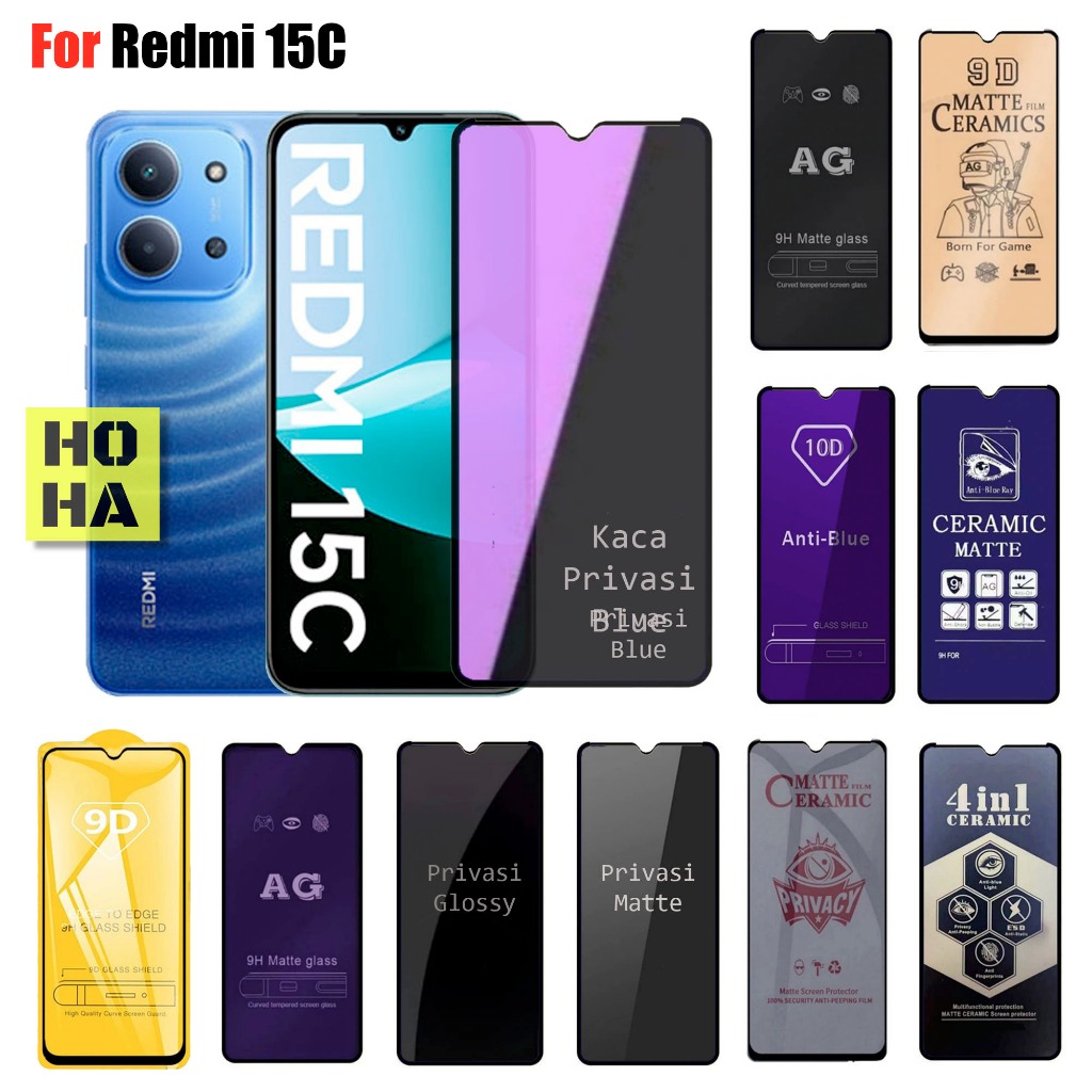 Jual New Screen Guard For Redmi 15C Tempered Glass Premium Screen ...