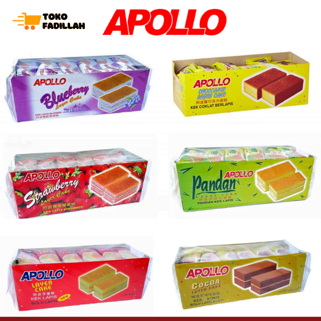 Jual APOLLO Layer Cake Bolu Cokelat / Pandan / Blueberry - Original ...