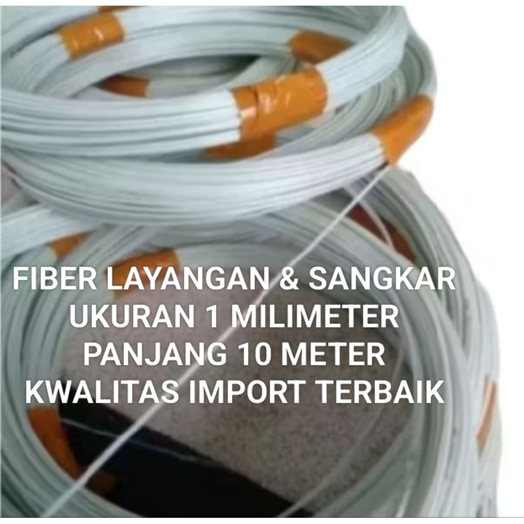 Jual FIBER Layangan Ukuran 1 Milimeter Panjang 10 Meter | Shopee Indonesia