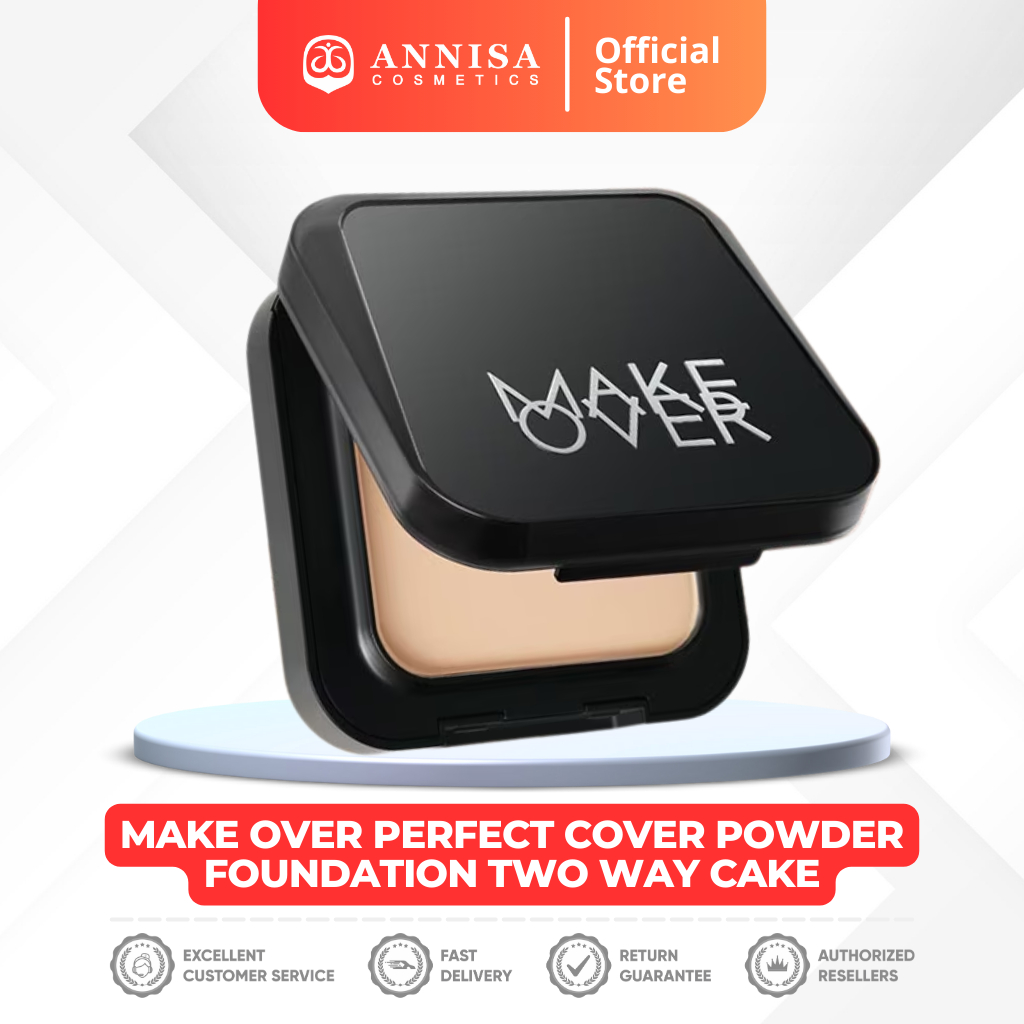 Jual NEW! MAKE OVER Perfect Cover Powder Foundation - TWC Two Way Cake ...