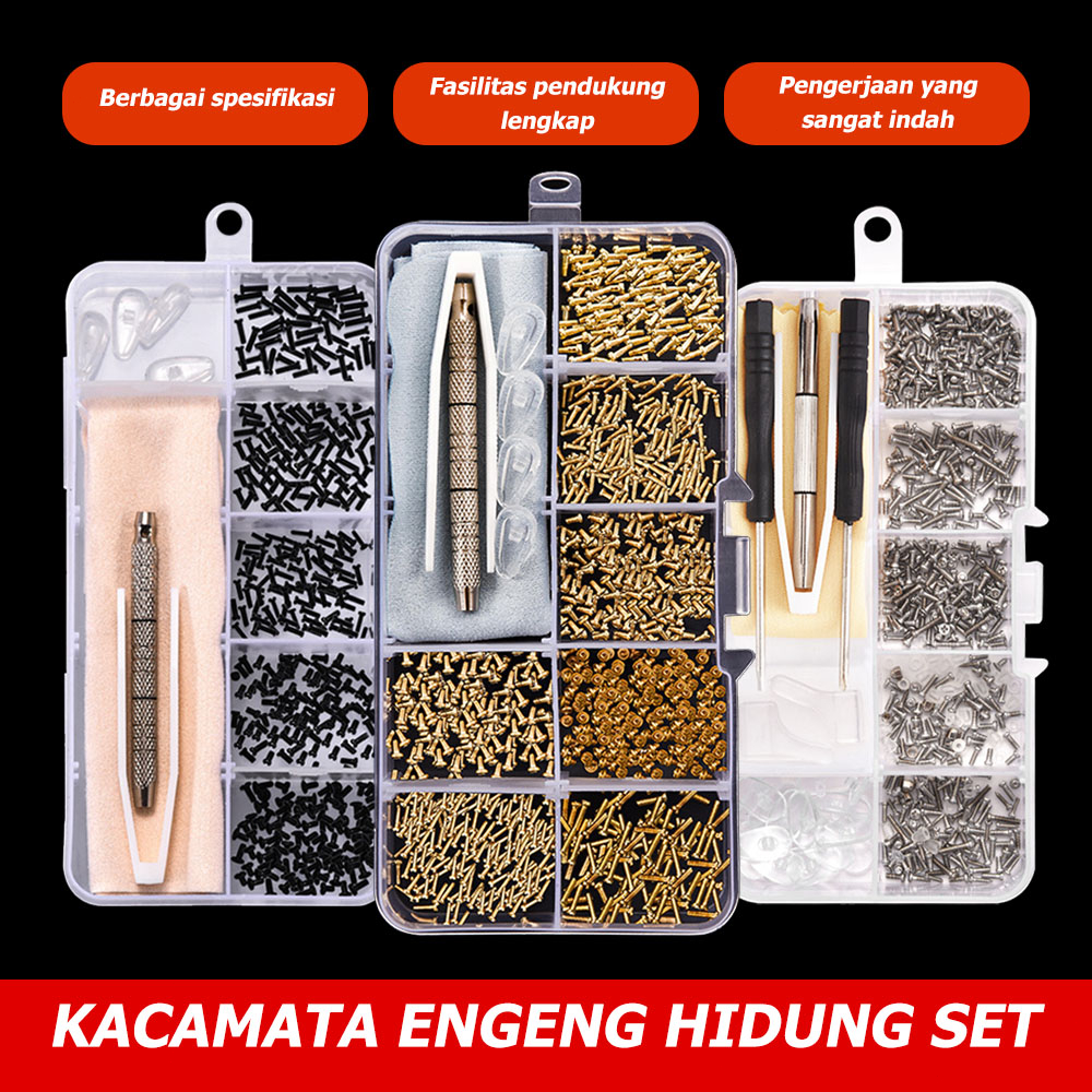 Jual 500PCS Set Reparasi Kacamata Glasses Repair Kit Perlengkapan ...