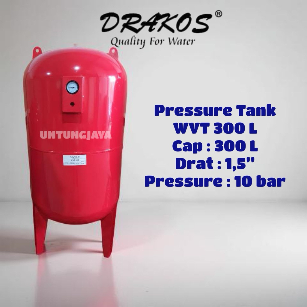 Jual PRESSURE TANK DRAKOS WVT 300 300 LITER 10 BAR // TABUNG TEKANAN ...