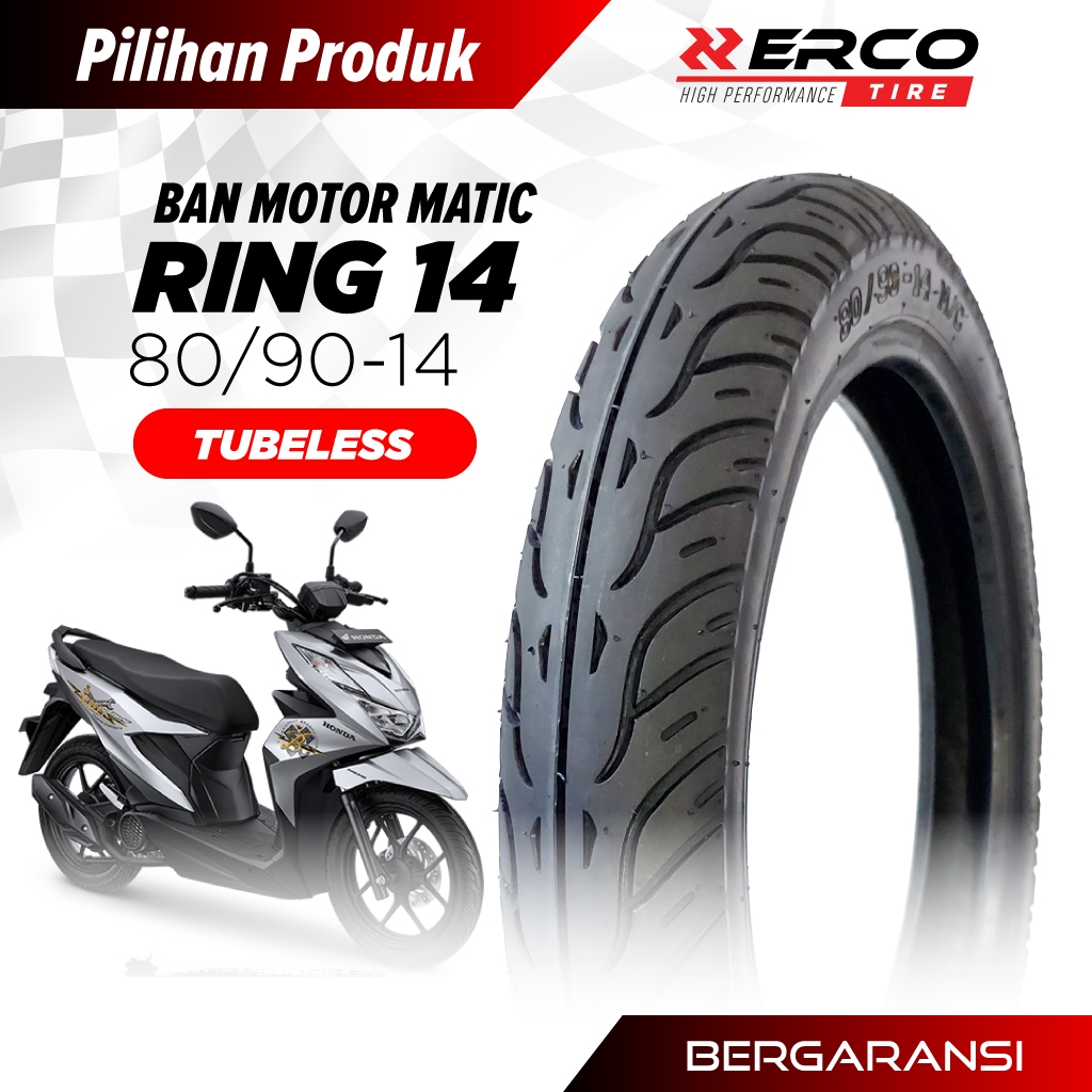 Jual ERCO TIRE Ban Luar Motor Matic Depan 80/90-14-FD M/C Tubeless ...