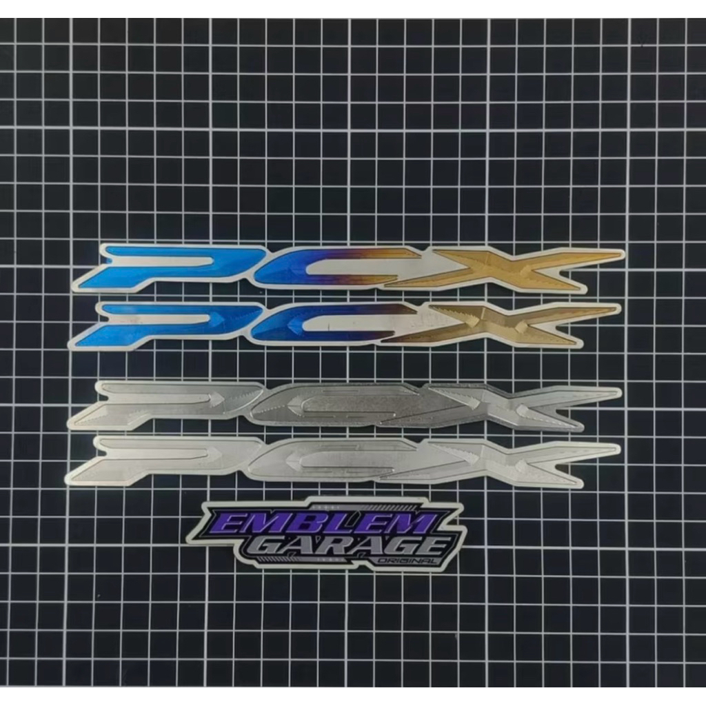 Jual Emblem Logo Pcx Titanium burn & Silver Vietnam Original | Shopee ...