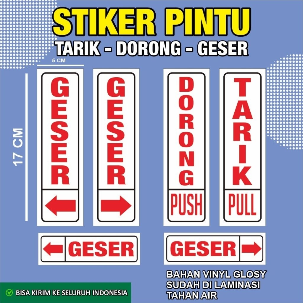 Jual 1 SET STIKER KACA SLIDE TARIK DORONG | Shopee Indonesia