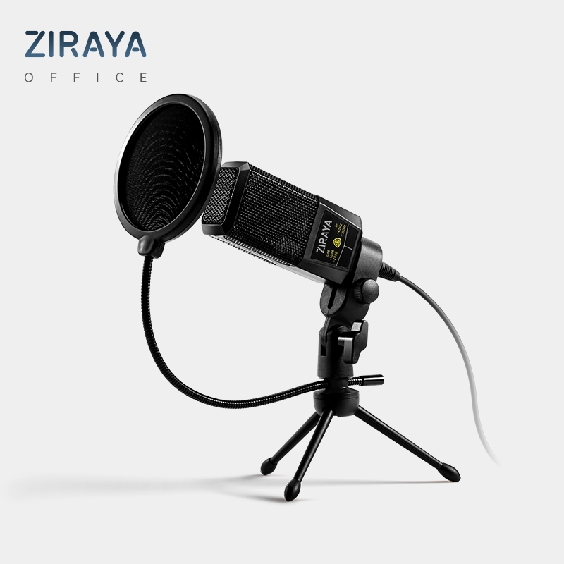 Jual ZIRAYA Condenser Microphone hitam Untuk Vocal With Tripod ...