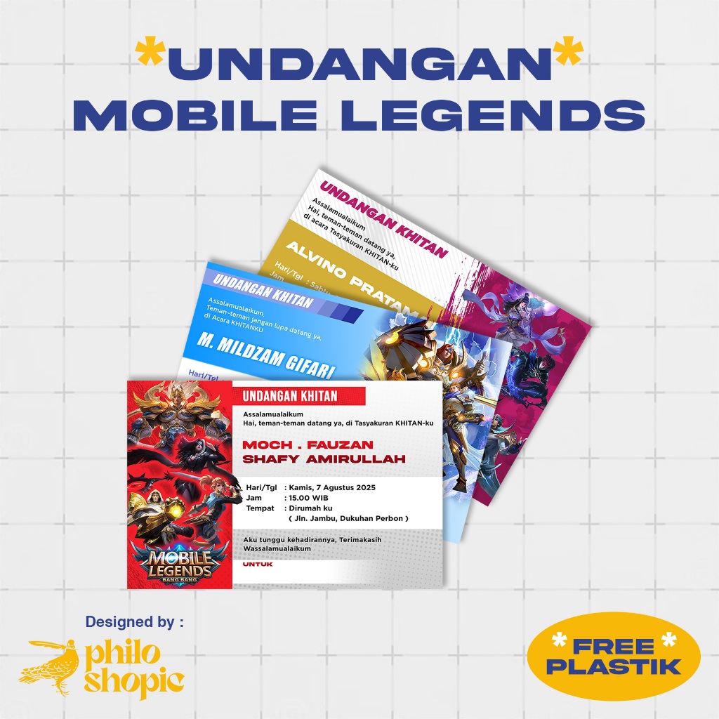Jual Undangan Khitan / Ulang Tahun Mobile Legends | Shopee Indonesia