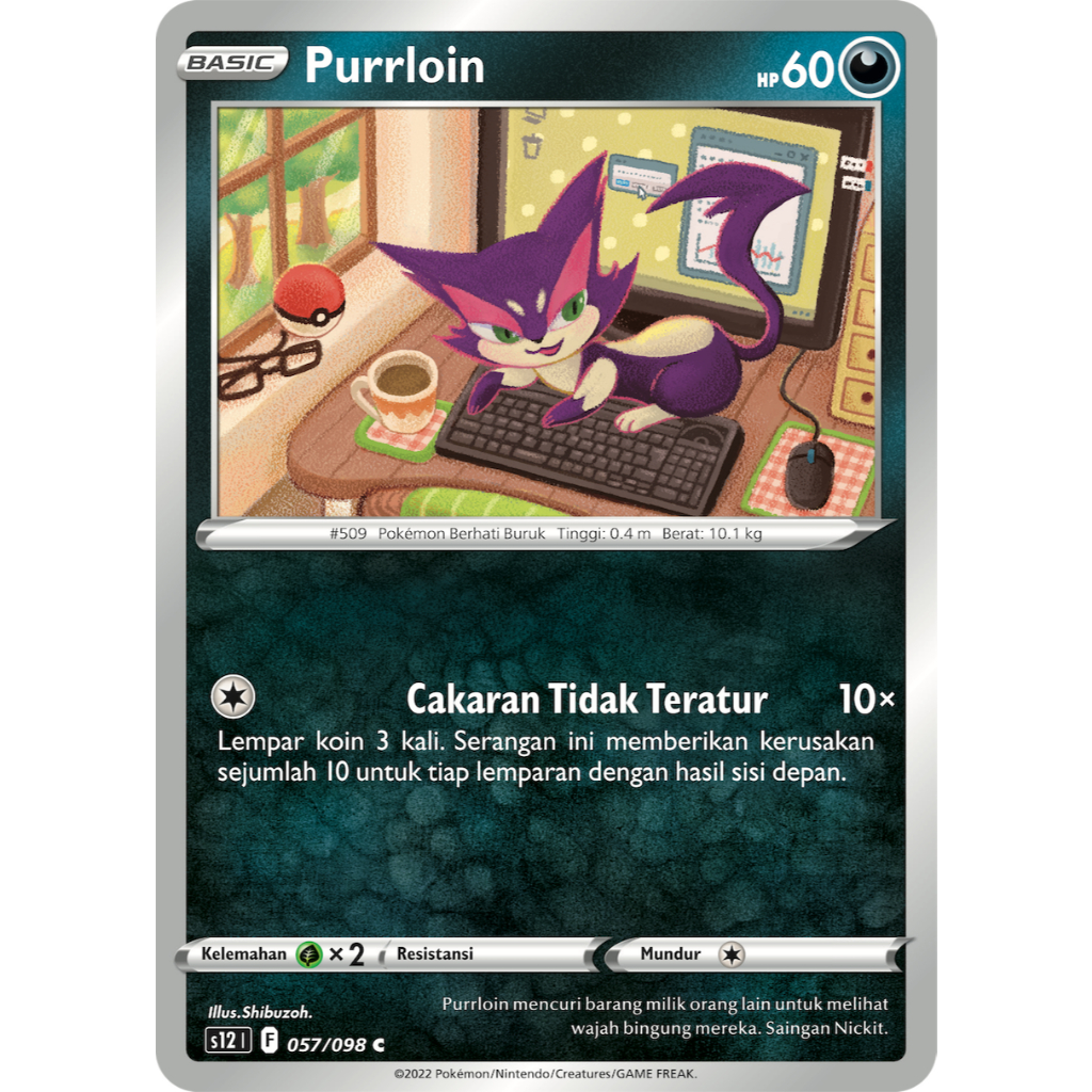 Jual Purrloin C s12 057/098 - Pemicu Paradigma - POKEMON TCG INDONESIA ...