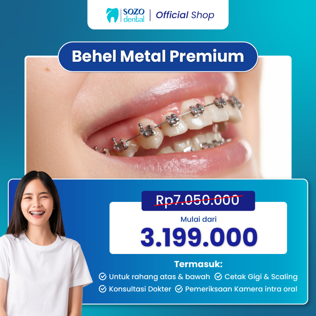 Jual Behel Metal PREMIUM Rahang Atas Bawah + Basic Scaling + Cetak Gigi ...