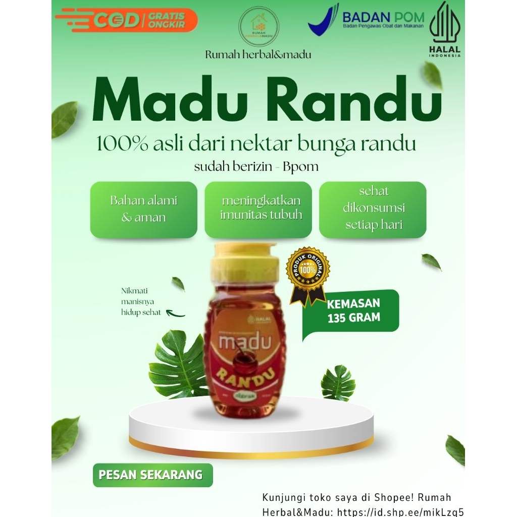 Jual Madu Randu Kemasan 135grm | Shopee Indonesia