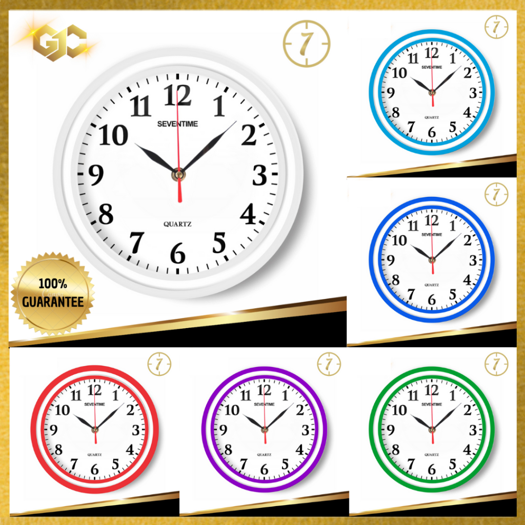 Jual JAM DINDING POLOS DIAMETER 20 CM BODY WARNA LIST PUTIH DEKORASI ...