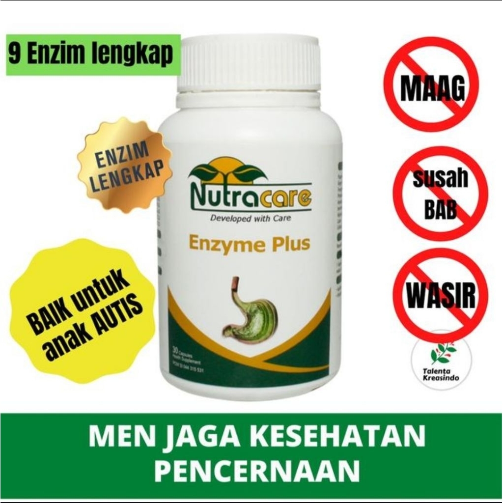 Jual Nutracare Enzyme Plus Suplemen Kesehatan Pencernaan 60 Kapsul ...