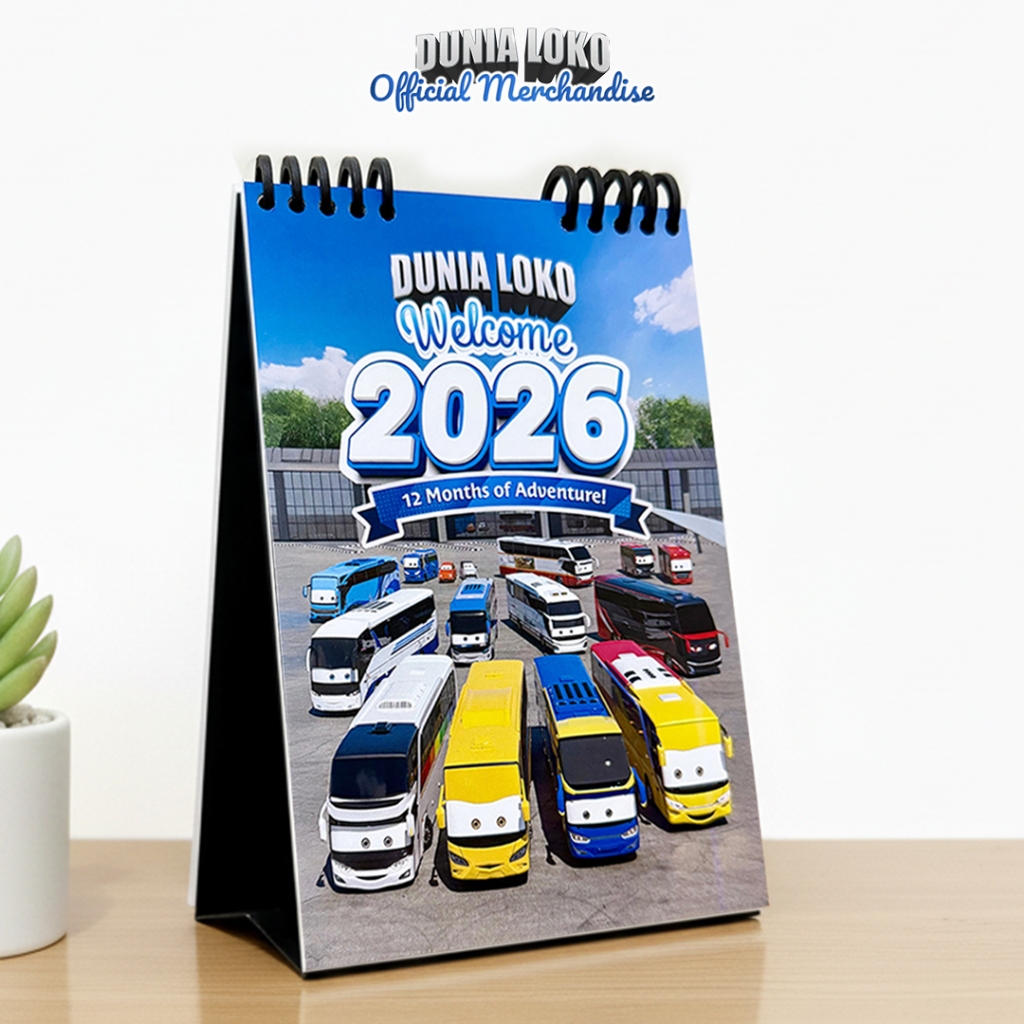 Jual Kalender Dunia Loko 2026 – Edisi Kolektor | 12 Karakter Bus ...