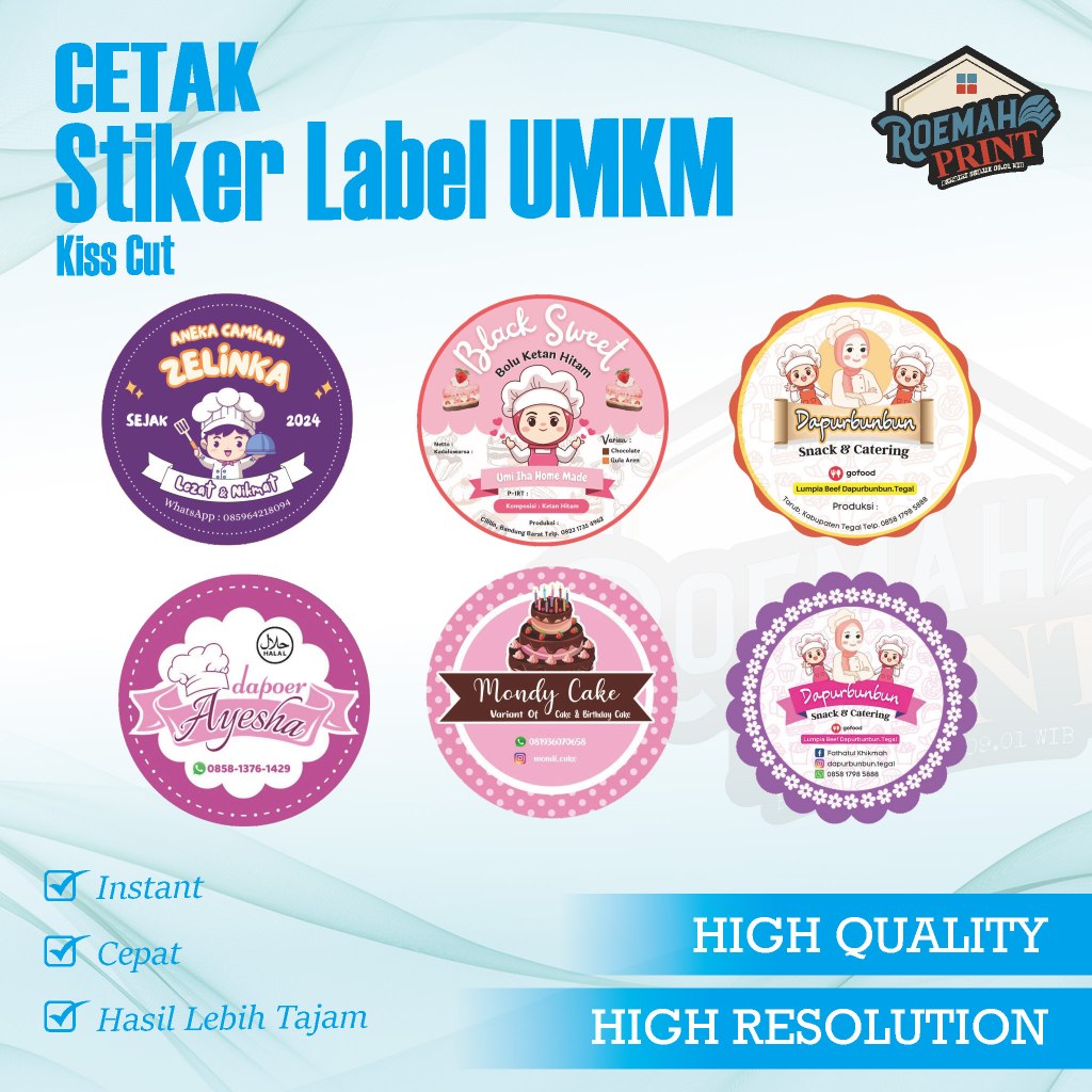 Jual Stiker Label Produk UMKM | Cetak Stiker Label UMKM Kilat 1 Hari ...