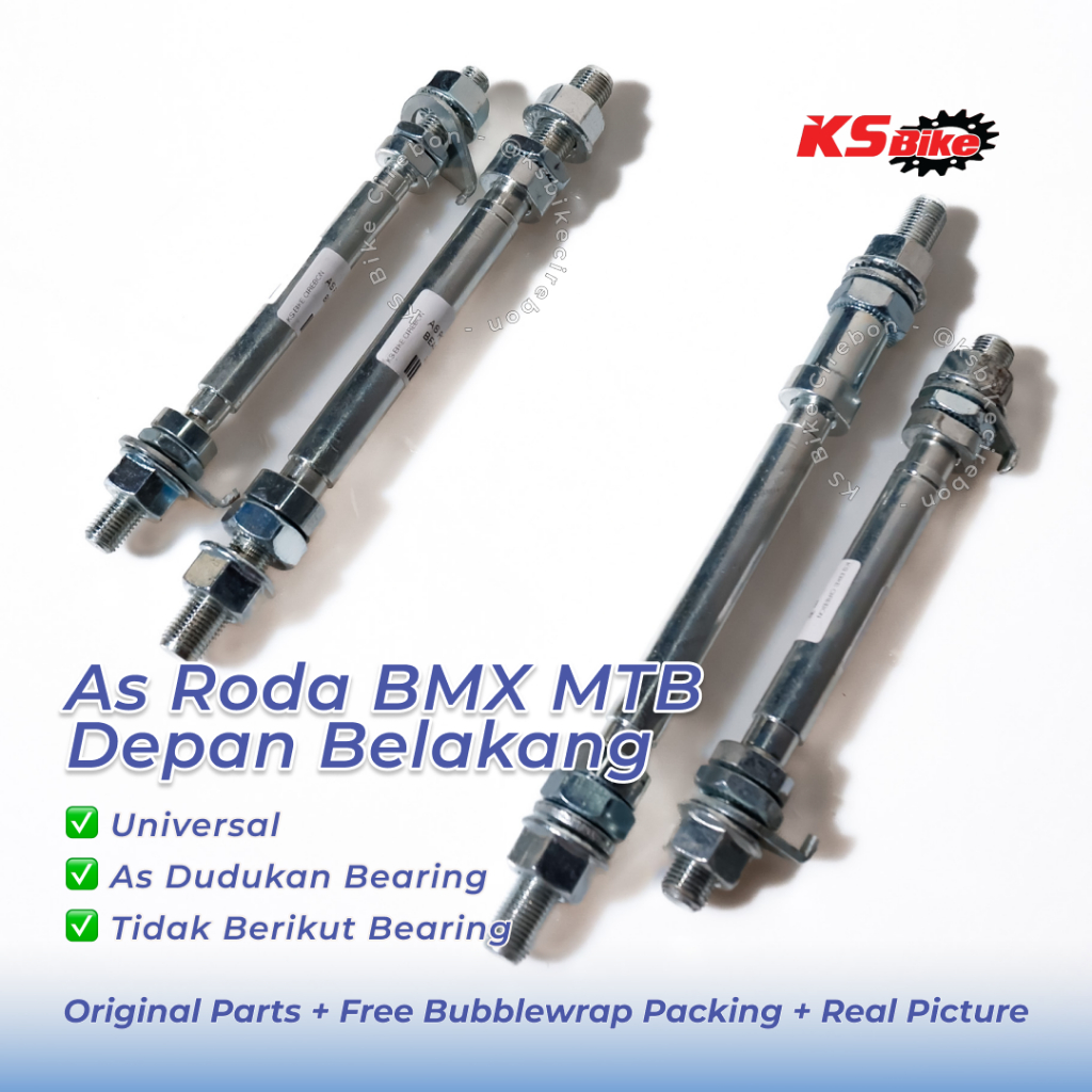 Jual As Roda Sepeda BMX MTB Depan Belakang Bearing 14cm 19cm – Toko ...