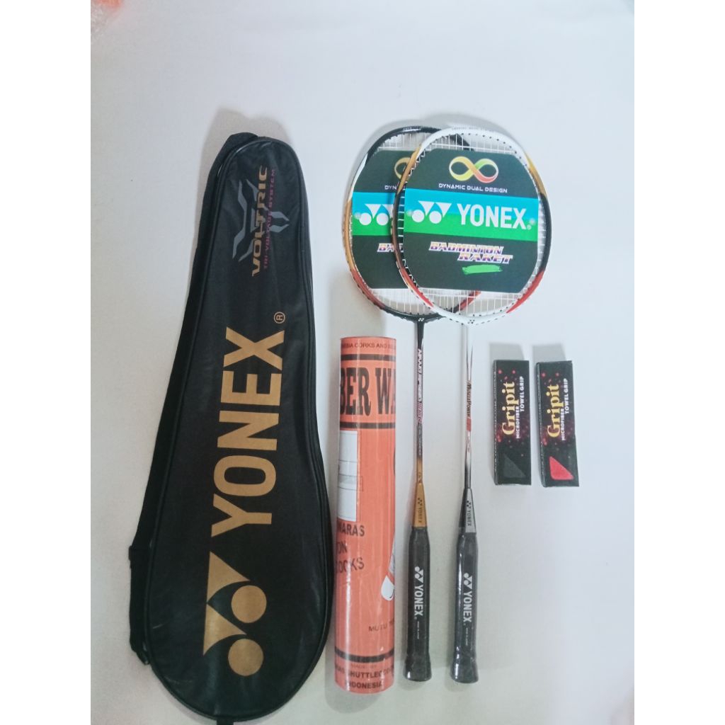 Jual Paket Lengkap Raket Badminton Satu Set Komplit 1 Tas 2 Raket 2 ...