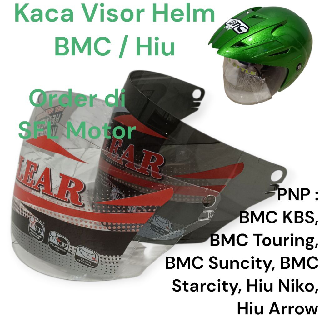 Jual Kaca Helm Halfface Hiu Niko Kaca Visor Helm Hiu Arrow Biru tni ...