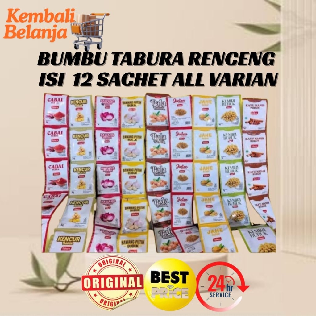 Jual Bumbu Tabura All Varian 1 Renceng Isi 12 Sachet/ Bumbu Tabura ...