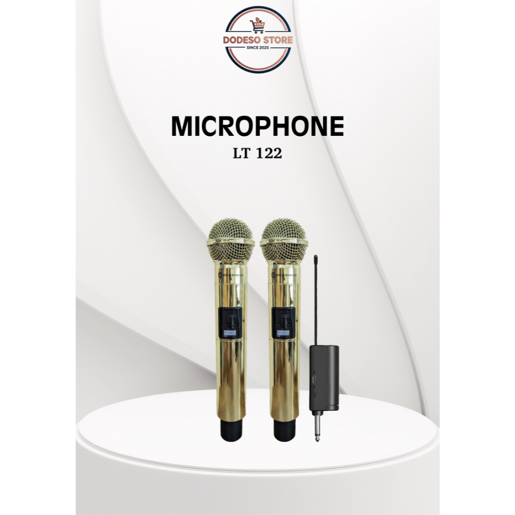 Jual LT-122 Gold Mic Karaoke + Suara Jernih & Menggelegar untuk ...