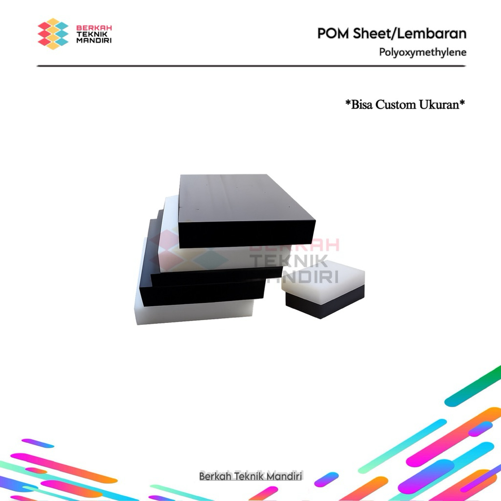 Jual POM Lembaran Tebal 40 mm x 6 cm x 12 cm ( Polyoxymethylene/POM ...