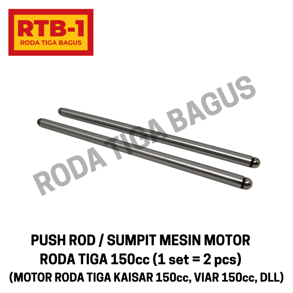 Jual (RTB 1) Push Rod / Sumpit Mesin Motor Roda Tiga 150cc (1 set = 2 ...