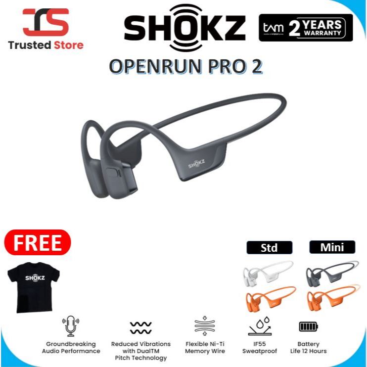 Jual Shokz Openrun Pro 2 Bone Conduction Open Run Pro2 | Shopee Indonesia