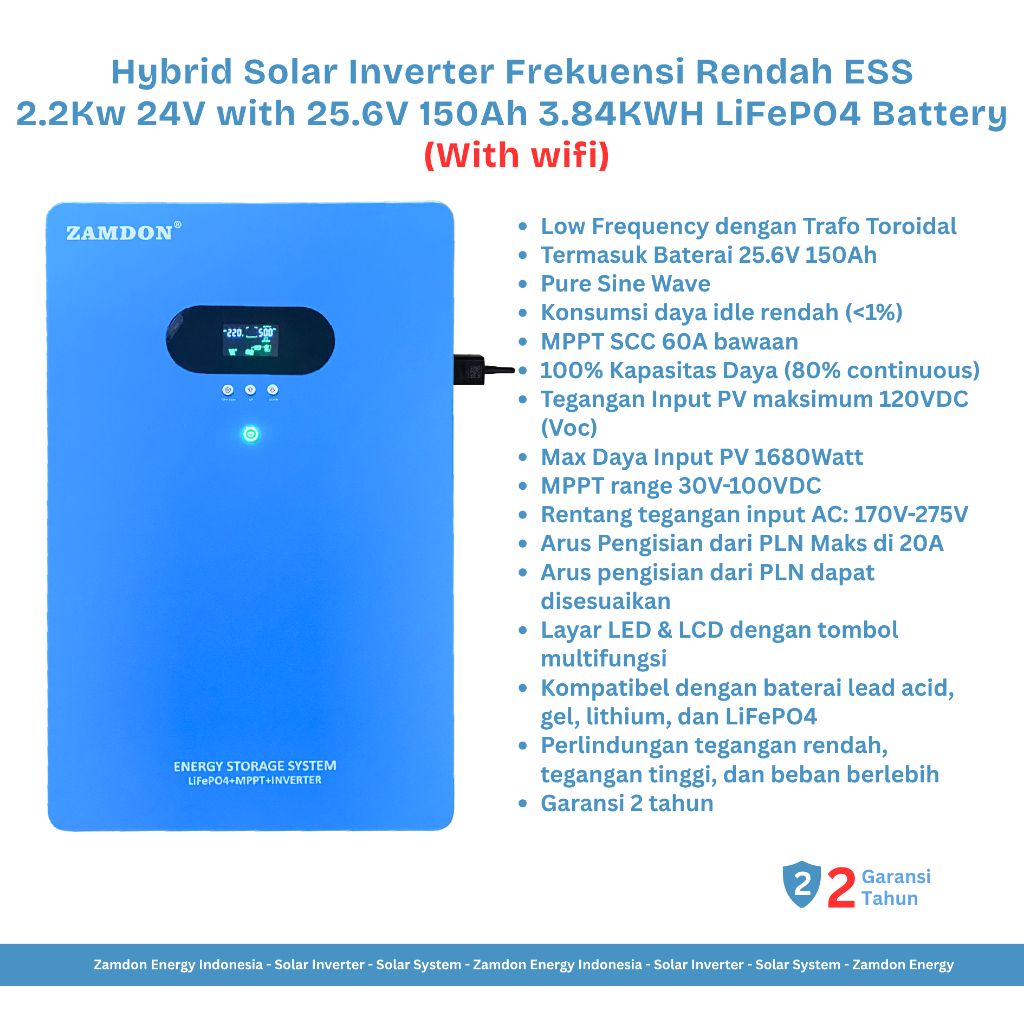 Jual ZAMDON Frekuensi Rendah Off Grid Hybrid Solar Generator ...