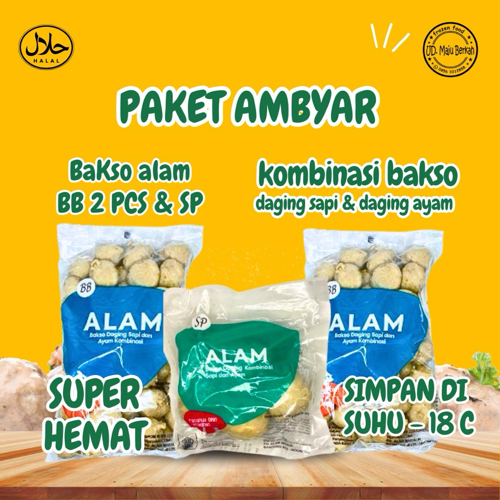 Jual Paket Ambyar Baso Alam Super Jumbo isi 105 biji | Pentol Bakso ...