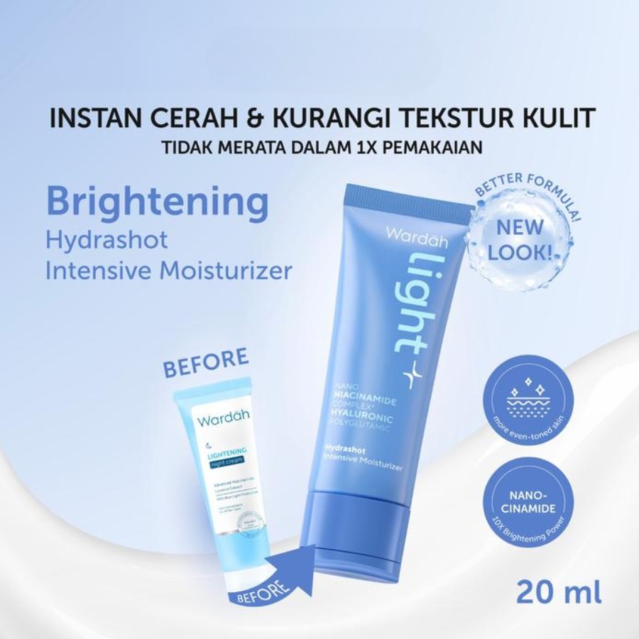 Jual Wardah Light+ by Wardah Hydrashot Intensive Moisturizer 20g ...