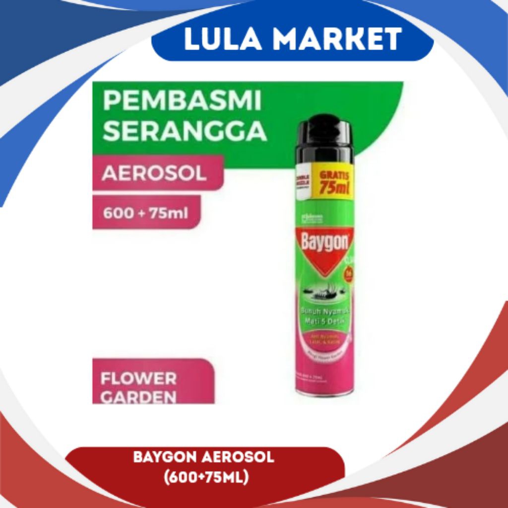 Jual Baygon Aerosol 600 + 75ML flower gardern / Baygon Aerosol 600 ...