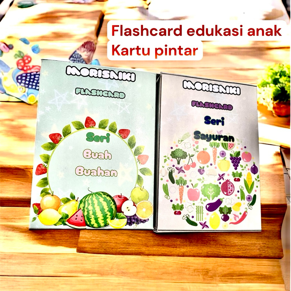 Jual Flash Card Buah dan Sayuran Flash Card Mainan Edukasi Anak Flash ...