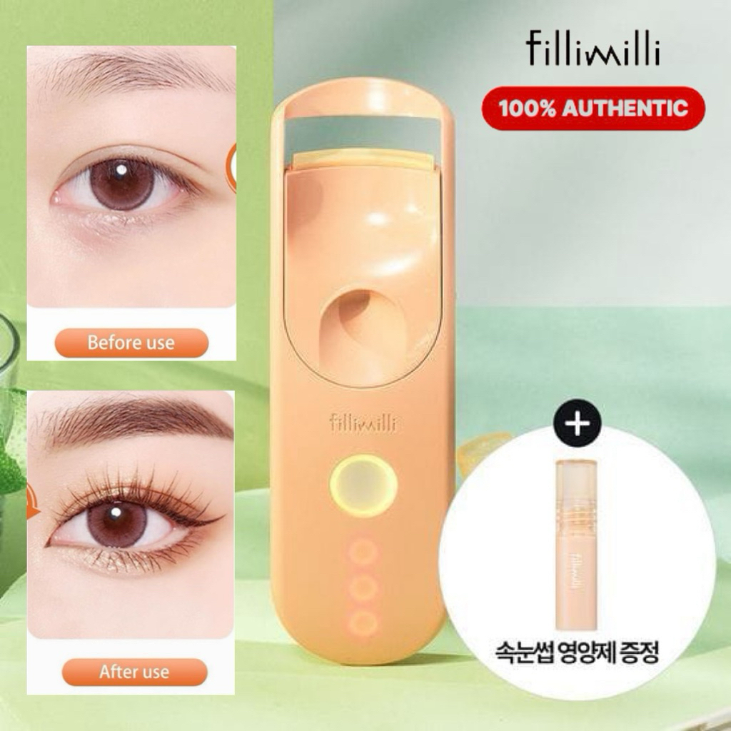 Jual FILLIMILLI heating eyelash curler USB type + eye serum ORIGINAL ...