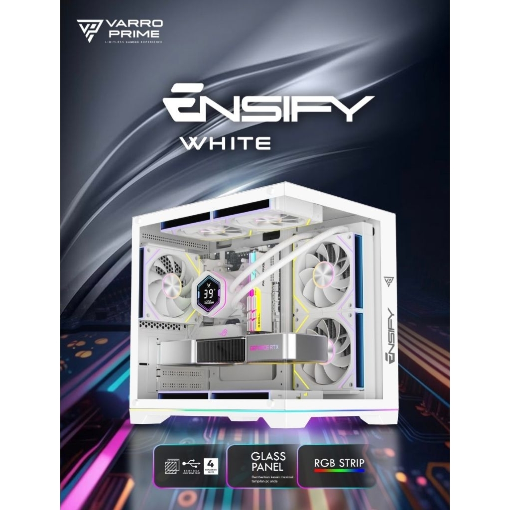 Jual Casing Varro ENSIFY White ( RGB Strip ) | Shopee Indonesia
