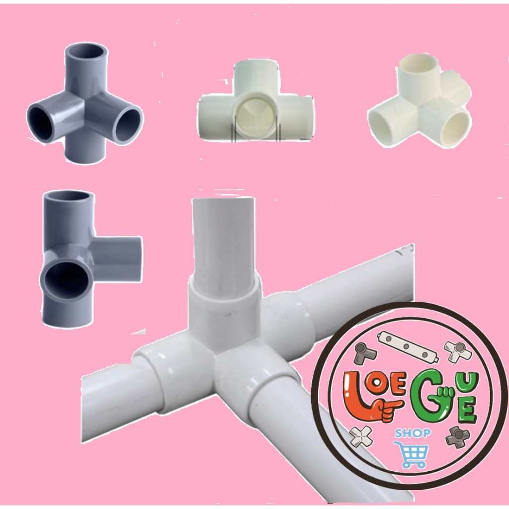 Jual LoeGue Shop 4 Way arah Side Tee Elbow Pipa PVC ukuran 32 mm atau 1 inch Kualitas AW tebal ...