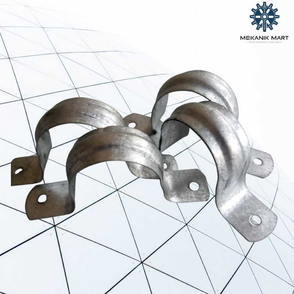 Jual KLEM PLAT BESI TEBAL 1 INCH / PIPE CLAMP/KLEM OMEGA GALVANIS 1IN ...