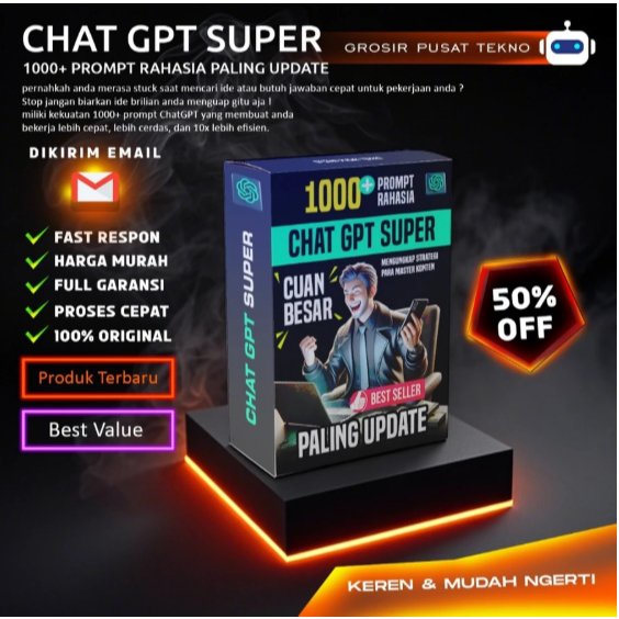 Jual Chat GPT Super 1000+ Prompt Rahasia Paling Update - mengungkap ...